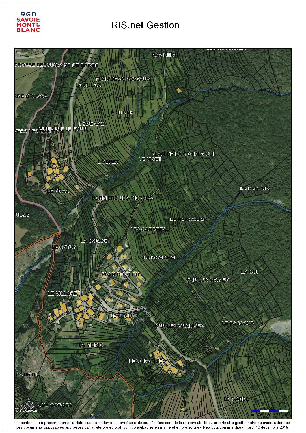 le Châtel plan cadastral haut du village - Site officiel de la Tour en ...